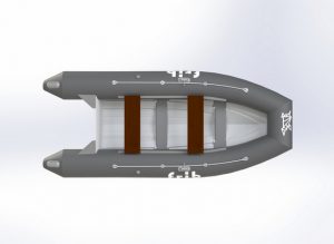 FRIB 330 foldable yacht tender | packable rigid inflatable boat